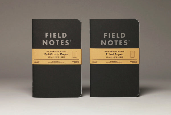 Field Notes Pitch Black Dot-Graph and Ruled Paper – Everything Calligraphy