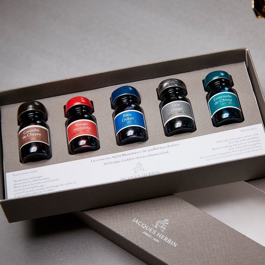 J. Herbin 1670 Anniversary Ink Set (10ml Bottled Inks Set of 5 ...